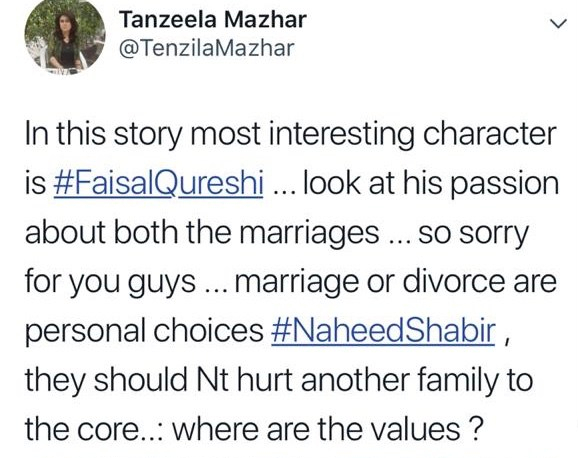 Female fans lash out on Faysal Qureshi and Naheed Shabir – THE ODD ONEE