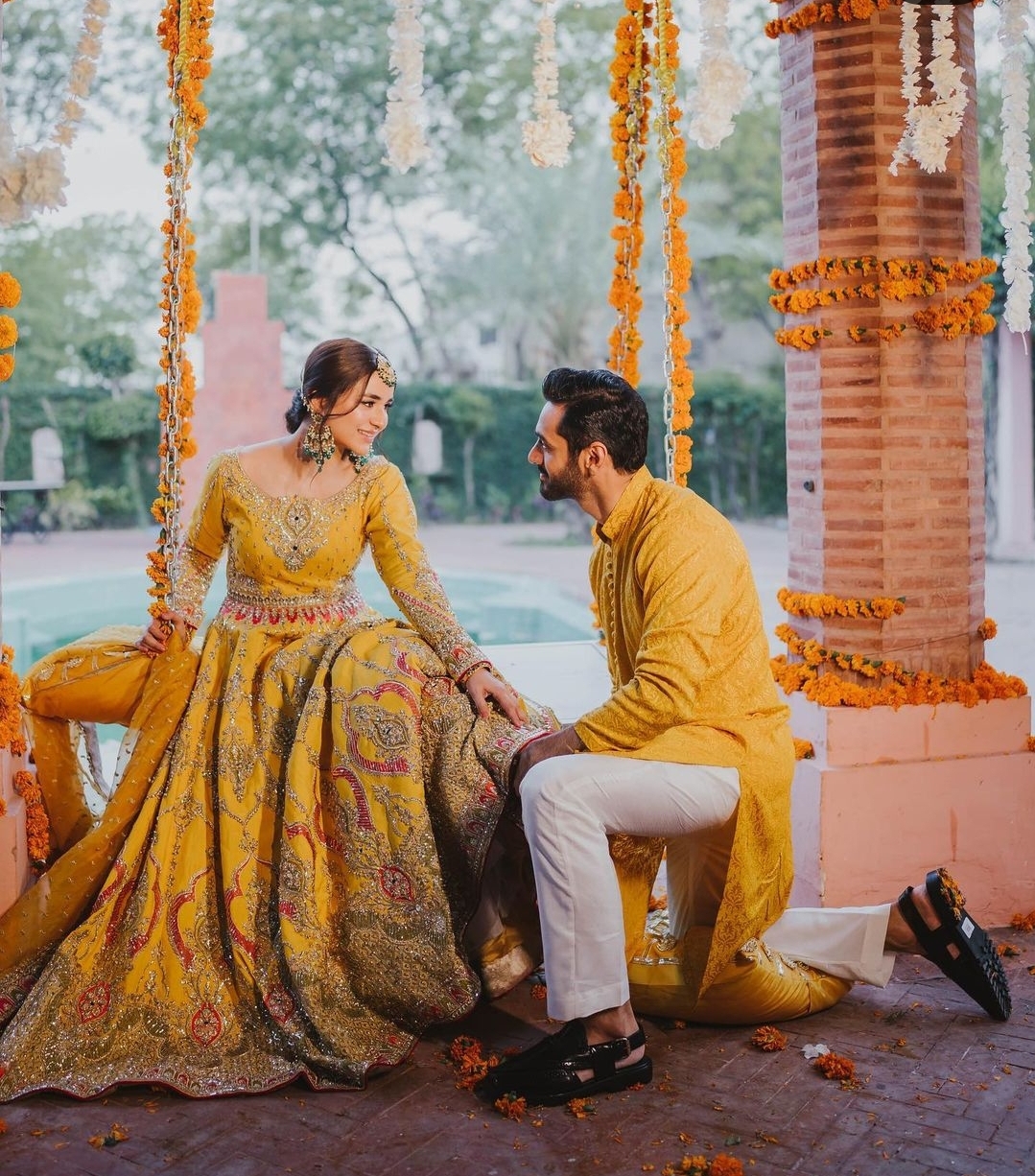 Bride and Groom Haldi Dress Ideas for Summer weddings – THE ODD ONEE